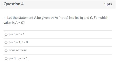 Solved Let The Statement A Be Given By A Not P Chegg Com