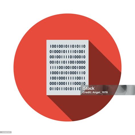 Sheet With Binary Code Icon Stock Illustration Download Image Now Abstract Big Data Coding