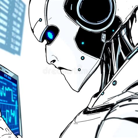 Ai Powered Robots In Cyber Operations Stock Illustration Illustration Of Integration Comics