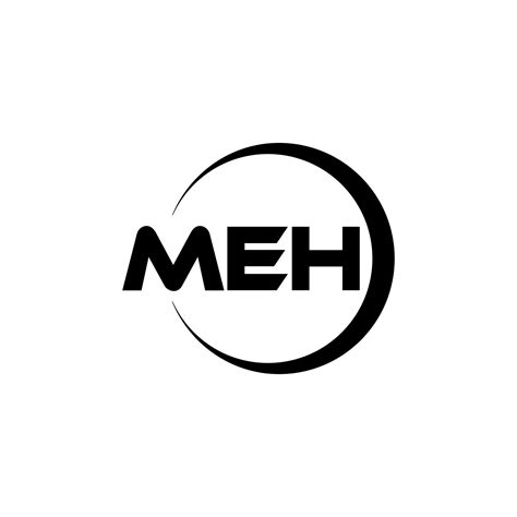 MEH letter logo design in illustration. Vector logo, calligraphy ...