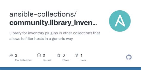 Issues · Ansible Collectionscommunitylibraryinventoryfiltering · Github