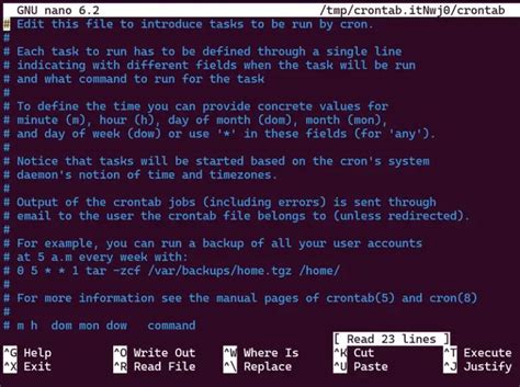 Programación De Una Tarea Cron En Linux Con Crontab