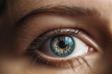 Premium Ai Image Wide Opened Female Eye Ai Generated