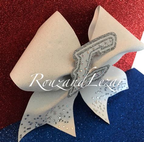 Team Cheer Bow Custom Rhinestones Cheer Bow 3d Team Cheer Bow White