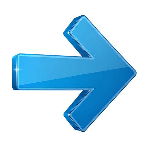 3d Glossy Blue Arrow Right Navigation Buttonweb Ui Element 59555718 Png
