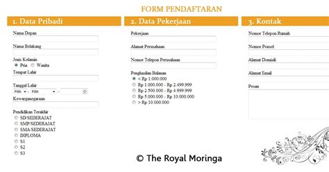 Cara Membuat Form Pendaftaran Di Html Pendaftaran Form Css Membuat