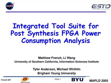 Ppt Integrated Tool Suite For Post Synthesis Fpga Power Consumption