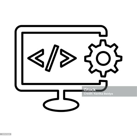 코드 Html 관리 개요 아이콘 라인 아트 벡터 0명에 대한 스톡 벡터 아트 및 기타 이미지 0명 Html 개발 Istock