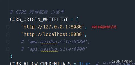 Vue Drf前后端跨域cors配置 Drf Vue Cors Csdn博客