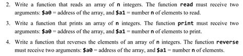 Solved Write A Function That Reads An Array Of N ﻿integers