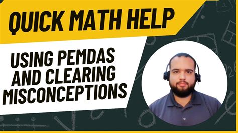 Using PEMDAS And Clearing Misconceptions YouTube