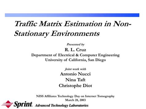 Ppt Traffic Matrix Estimation In Non Stationary Environments