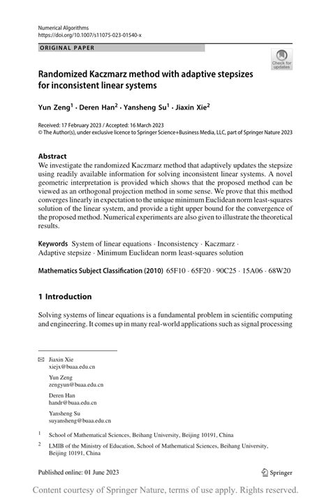 Randomized Kaczmarz Method With Adaptive Stepsizes For Inconsistent Linear Systems