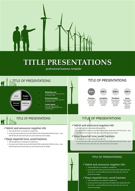 Wind Turbines Powerpoint Template Professional Presentation Slides Powerpoint Templates