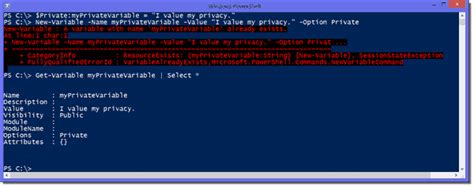 Powershell Variable Properties Description Visibility Options Attributes Sysops