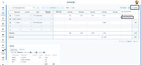 Mss Timesheet Approve Or Reject A Timesheet Synerion Agile Help