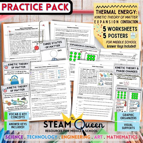 Kinetic Theory Of Matter Expansion And Contraction 5 Worksheets 5