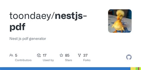 GitHub Toondaey Nestjs Pdf Nest Js Pdf Generator