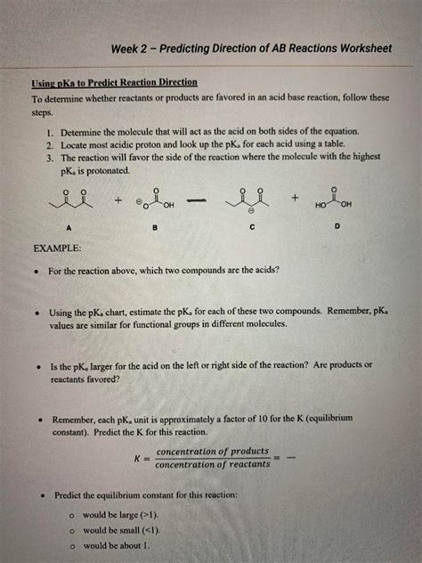 solved week 2 predicting direction of ab reactions