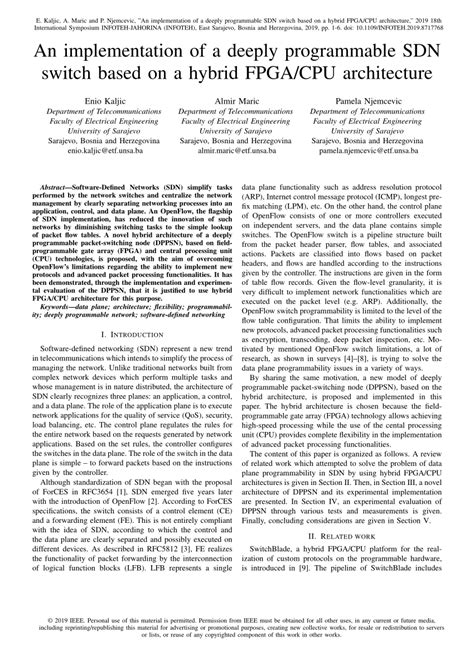 pdf an implementation of a deeply programmable sdn switch based on a