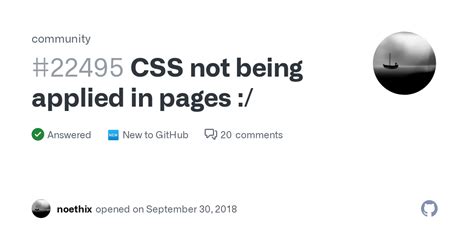 Css Not Being Applied In Pages · Community · Discussion 22495 · Github