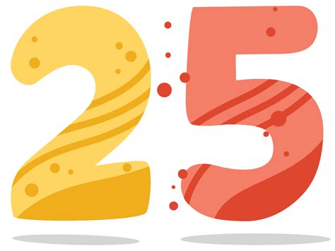 Number 25 Clipart