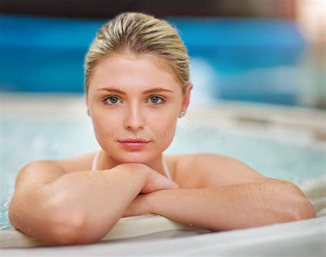 Jacuzzi Time Is The Only Way To Relax A Young Woman Relaxing At A Spa