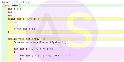 define class point with the following details class name point data