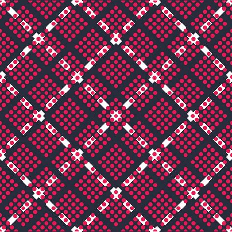 Premium Vector Seamless Crossed Dots Lines Geometric Pattern Abstract Minimal Vector