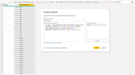 solved custom date column using quarters microsoft fabric community