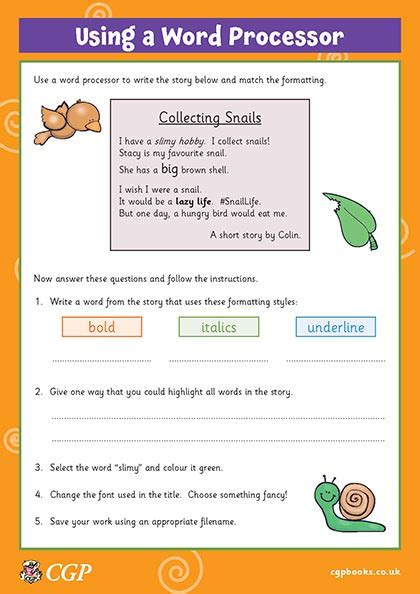 Computing Microsoft Word Skills Year 3 Home Learning Tasks Worksheets Library