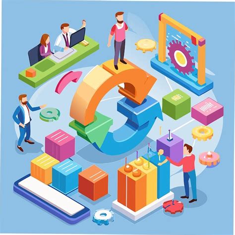 Premium Photo Concept Of Agile Project Management Agile Software Development 3d Realistic