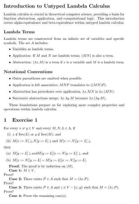 solved introduction to untyped lambda calculuslambda