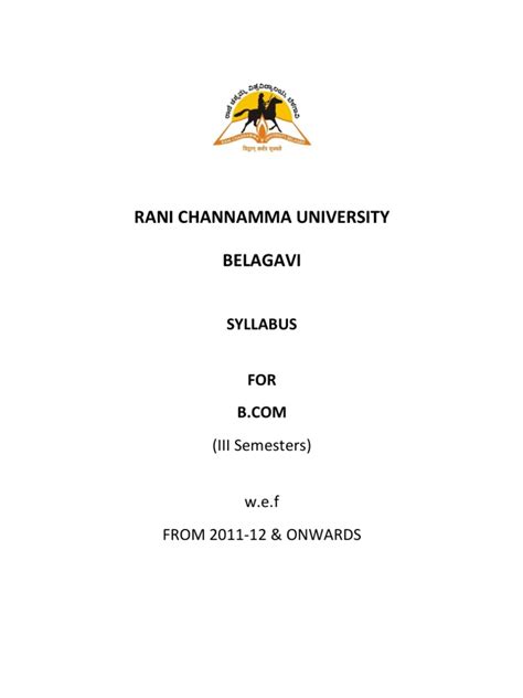 Syllabus Bcom 3 Sem Pdf Correlation And Dependence Microsoft Access