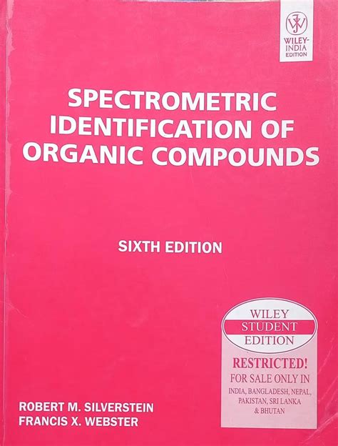 Buy Spectrometric Identification Of Organic Compounds By