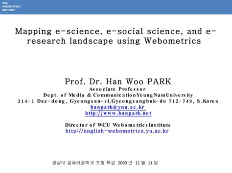 Mapping The Escience Oct PPT