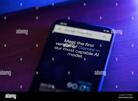 New Google Innovation Gemini AI Language Model Pictured On Mobile Phone Screen Stock Photo Alamy