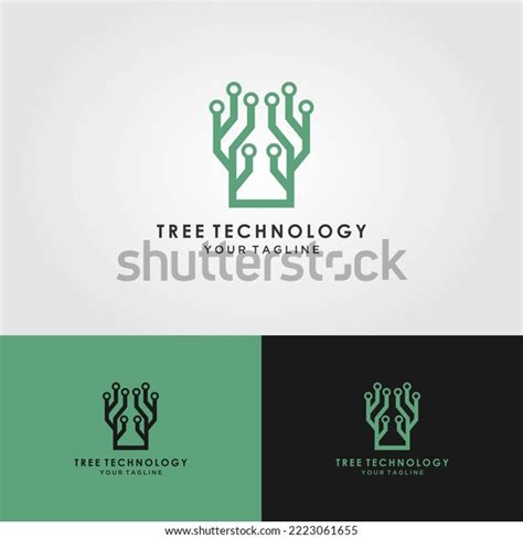 Tree Technology Network Connection Creative Logo Stock Illustration Shutterstock