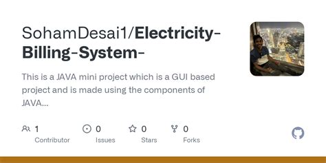 GitHub SohamDesai Electricity Billing System This Is A JAVA Mini Project Which Is A GUI