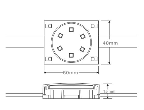 Led Pixel Light Rgb 6leds 50mm