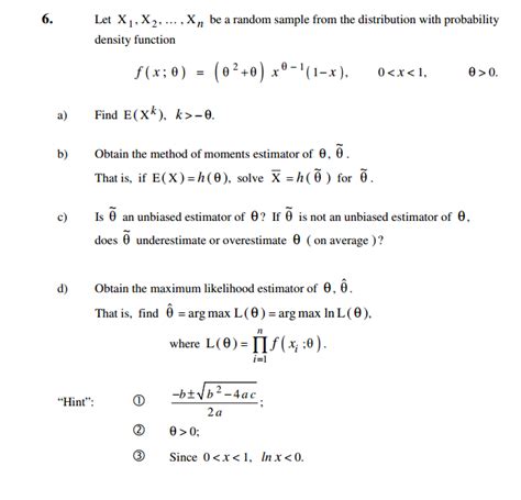 solved let x 1 x 2 x n be a random sample from the