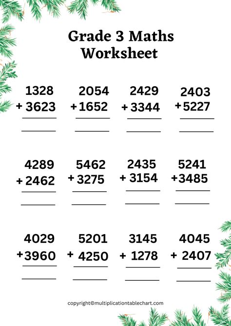 Grade 3 Maths Worksheets With Answers Multiplication Table Grade 3 Maths Worksheets With Answers Multiplication Table