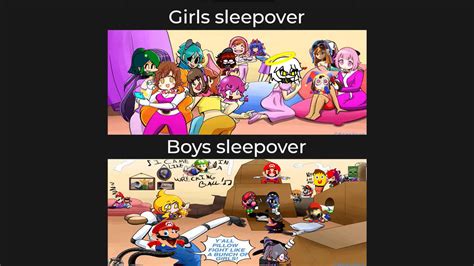 Girls Sleepover Vs Boys Sleepover By Yavuzhan306 On Deviantart