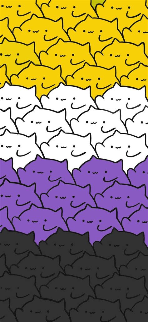 Non Binary Pride Flag Cat Wallpaper In 2022 Nonbinary Wallpaper Nonbinary Background Non