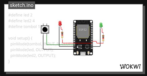 Kendali 2 Lampu Nyala Bergantian Copy Wokwi Esp32 Stm32 Arduino