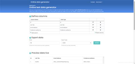 亲测可用：两个在线的测试数据生成工具 Csdn博客