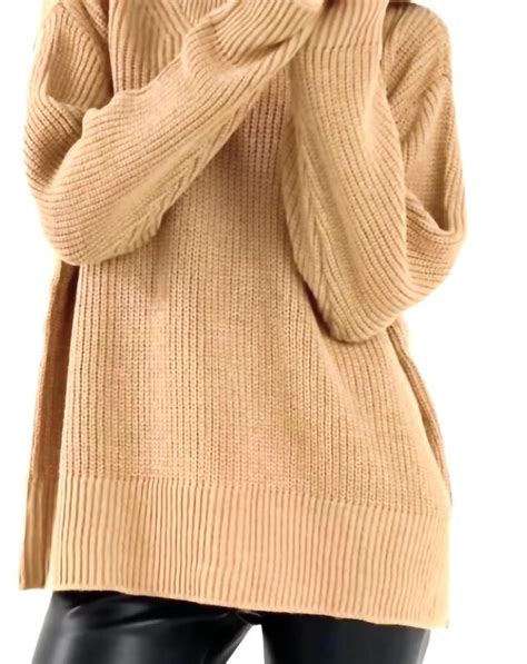 Светр подовжений бежевий — ціна 220 грн у каталозі Светри Купити жіночі речі за доступною ціною