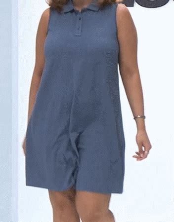 Jada Sezer In Asos Curve Pique Polo Dress With Short Sleeve