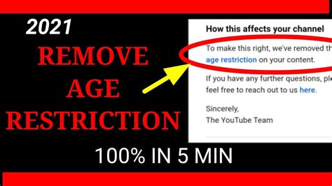 How To Approve Age Restriction On Youtube 2021 Age Restricted Video