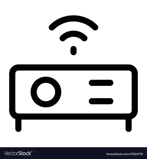 Wifi Enabled Projector Used For Streaming Videos Vector Image
